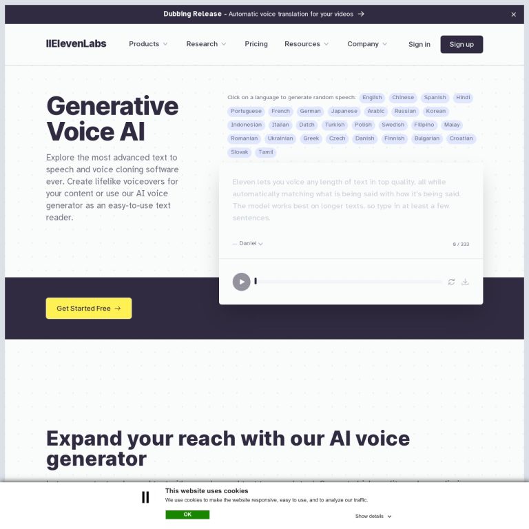 ElevenLabs - Ai Tool Details & Features