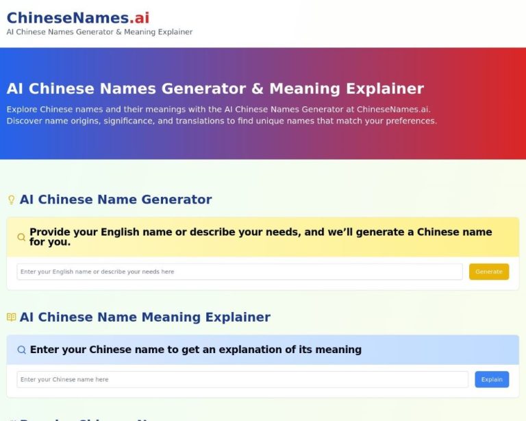 AI For Names - Ai Tool Details & Features