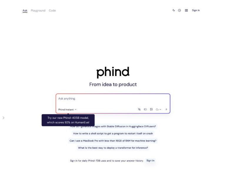 Phind - Ai Tool Details & Features