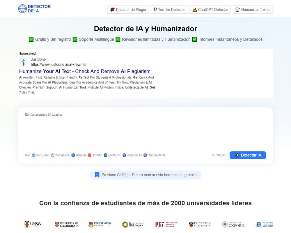 Detector de IA - Ai Tool Details & Features