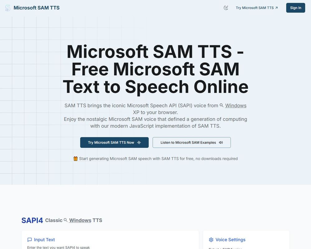 SamTTS - Ai Tool Details & Features