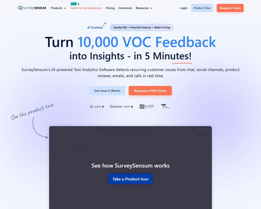 Survey Sensum Text Analytics - Ai Tool Details & Features