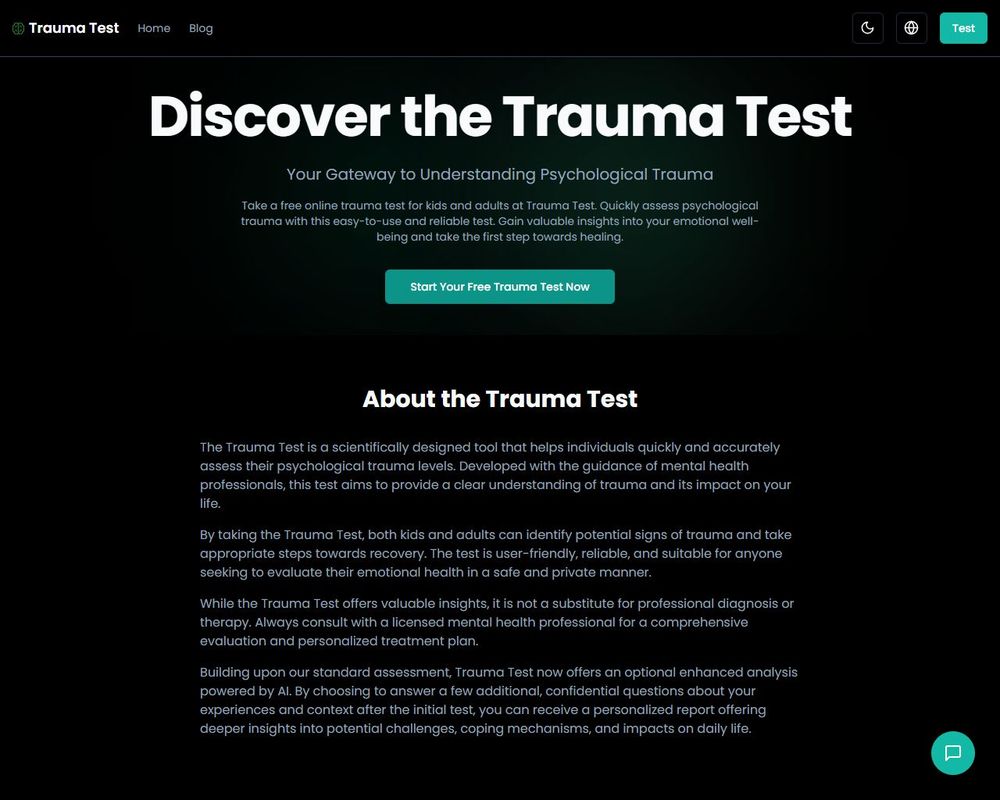TraumaTest.org - Ai Tool Details & Features