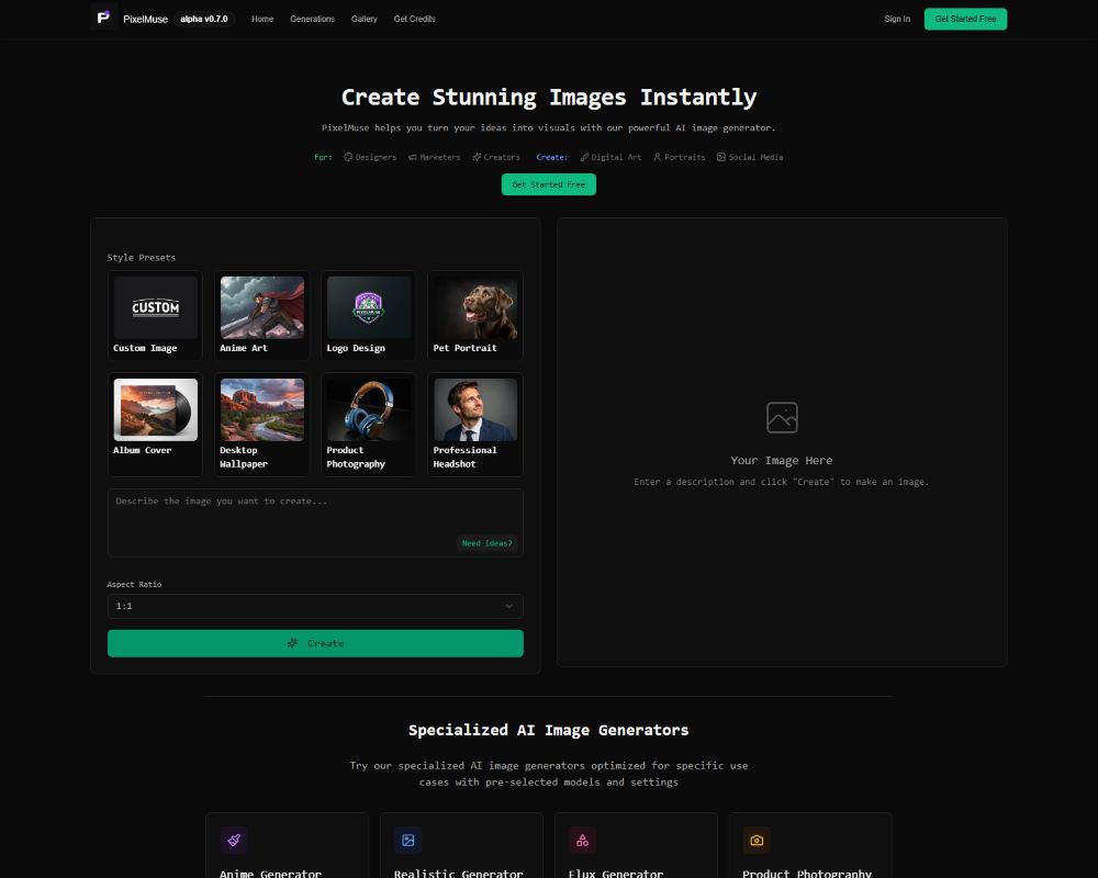 PixelMuse - Ai Tool Details & Features