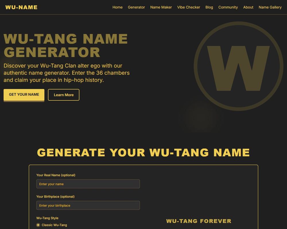 Wu-Tang Name Generator - Ai Tool Details & Features