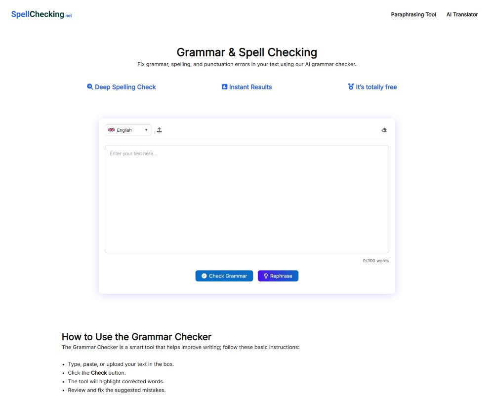 SpellChecking.net - Ai Tool Details & Features