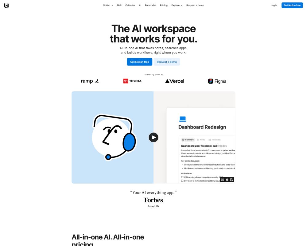 Notion AI - Ai Tool Details & Features