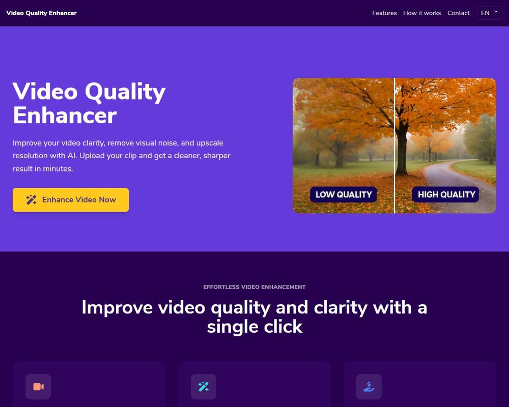 Video Quality Enhancer - Ai Tool Details & Features